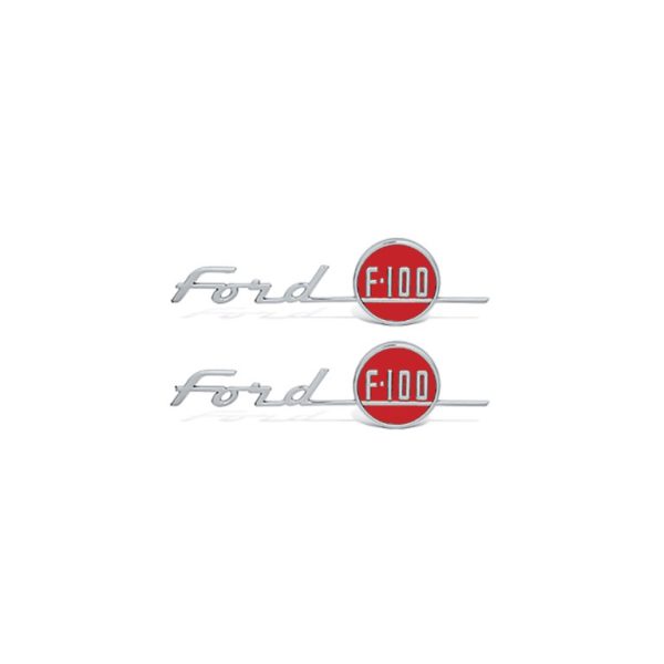 HOODSIDE EMBLEM SET-FORD F100 (1955) - Classic Pickup Supplies