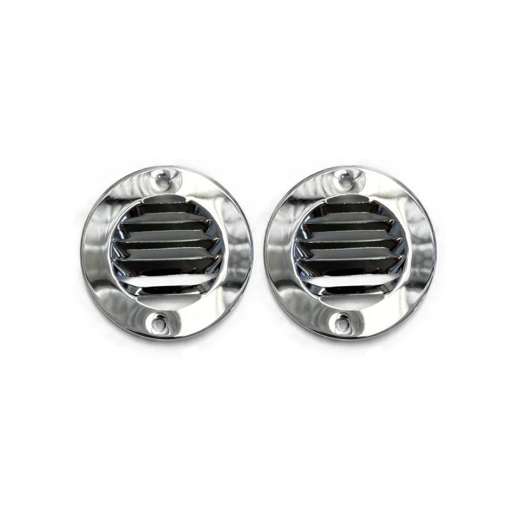DEFROST ROUND LOUVER VENT SET-CHROME (1961-66) - Classic Pickup Supplies